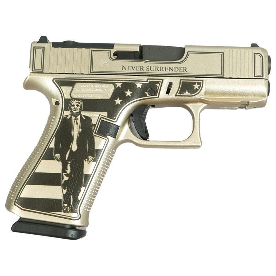 Glock 43x mos custom "trump fight-never surrender" 9mm, 10 rnd [mpn ...