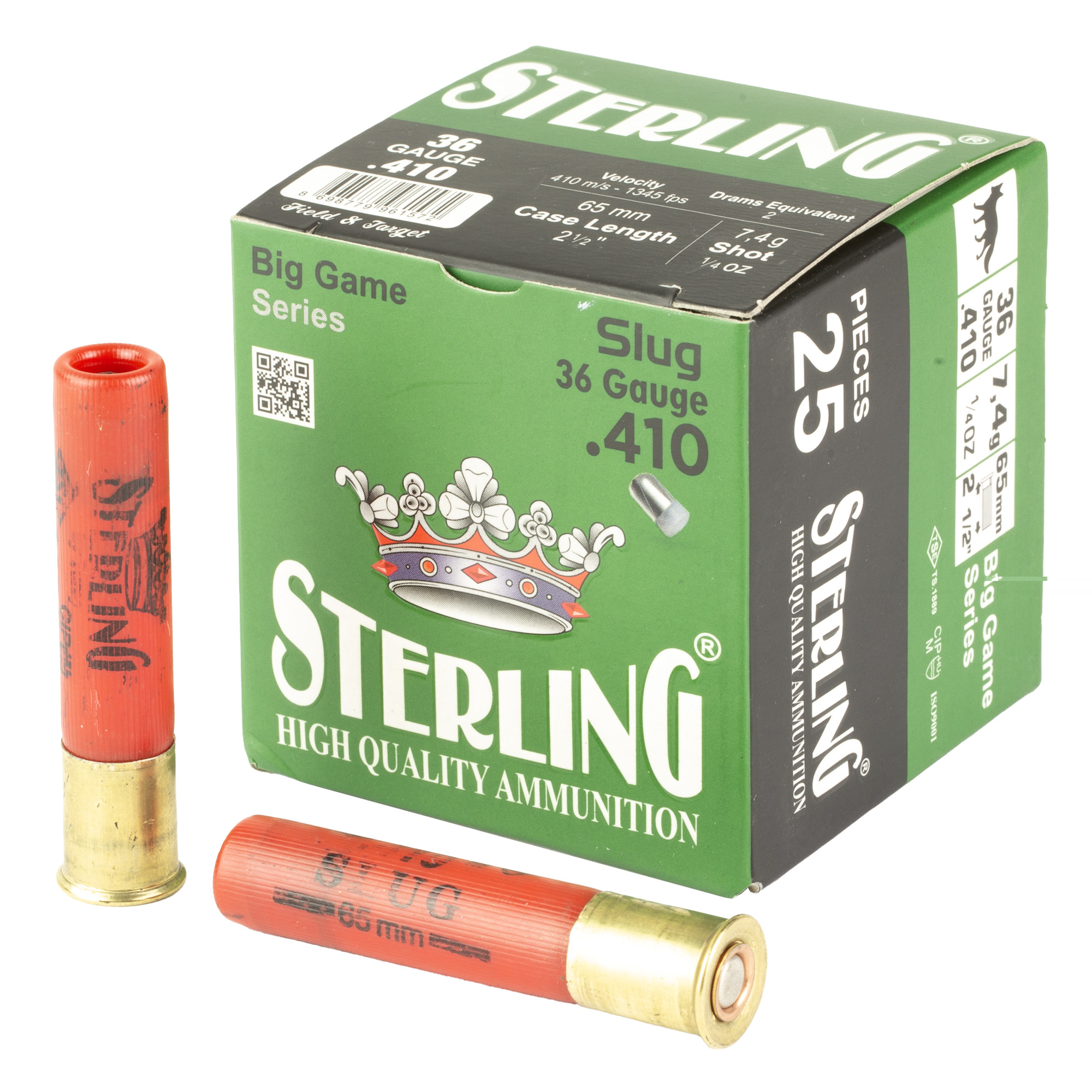 Sterling big game .410 bore, 2-1-2in. 1-4oz. Slug [mpn: 8698779961572 ...