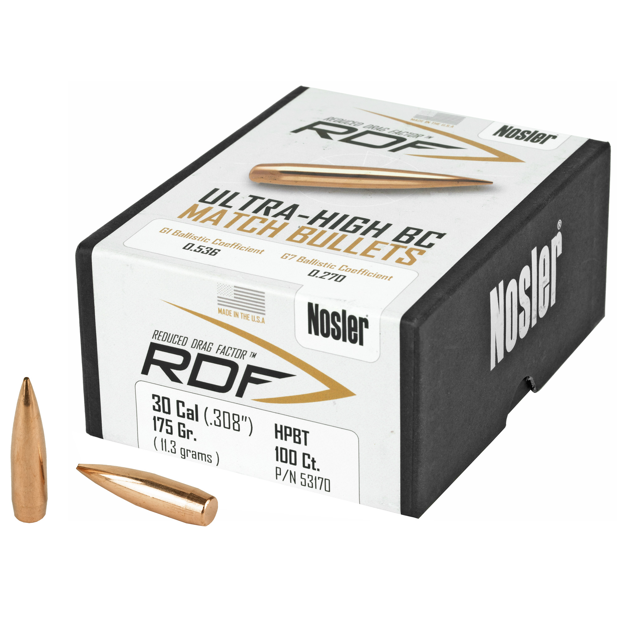 Nosler Rdf 30 175 Hpbt 100ct - Other Reloading Supplies at GunBroker ...