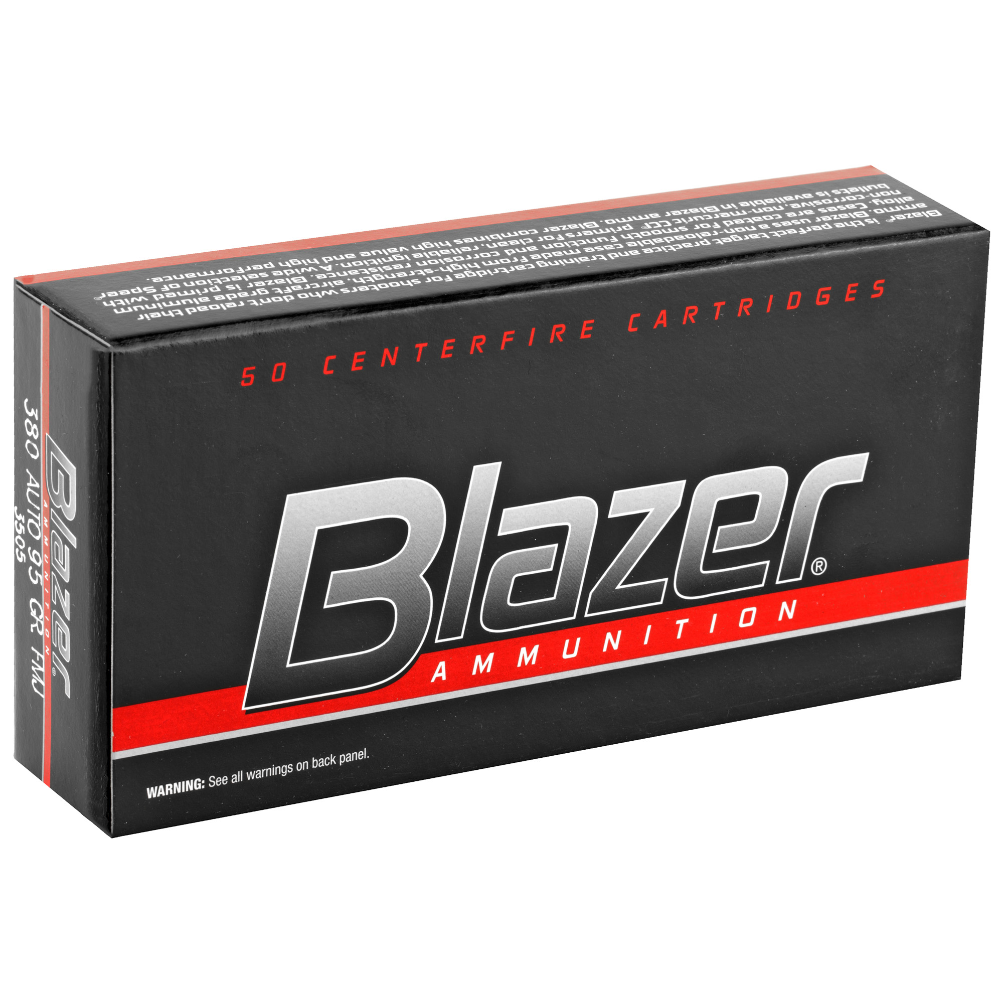 Blazer ammunition .380 acp 95gr tmj 50 rounds [mpn: 3505] - Rimfire ...