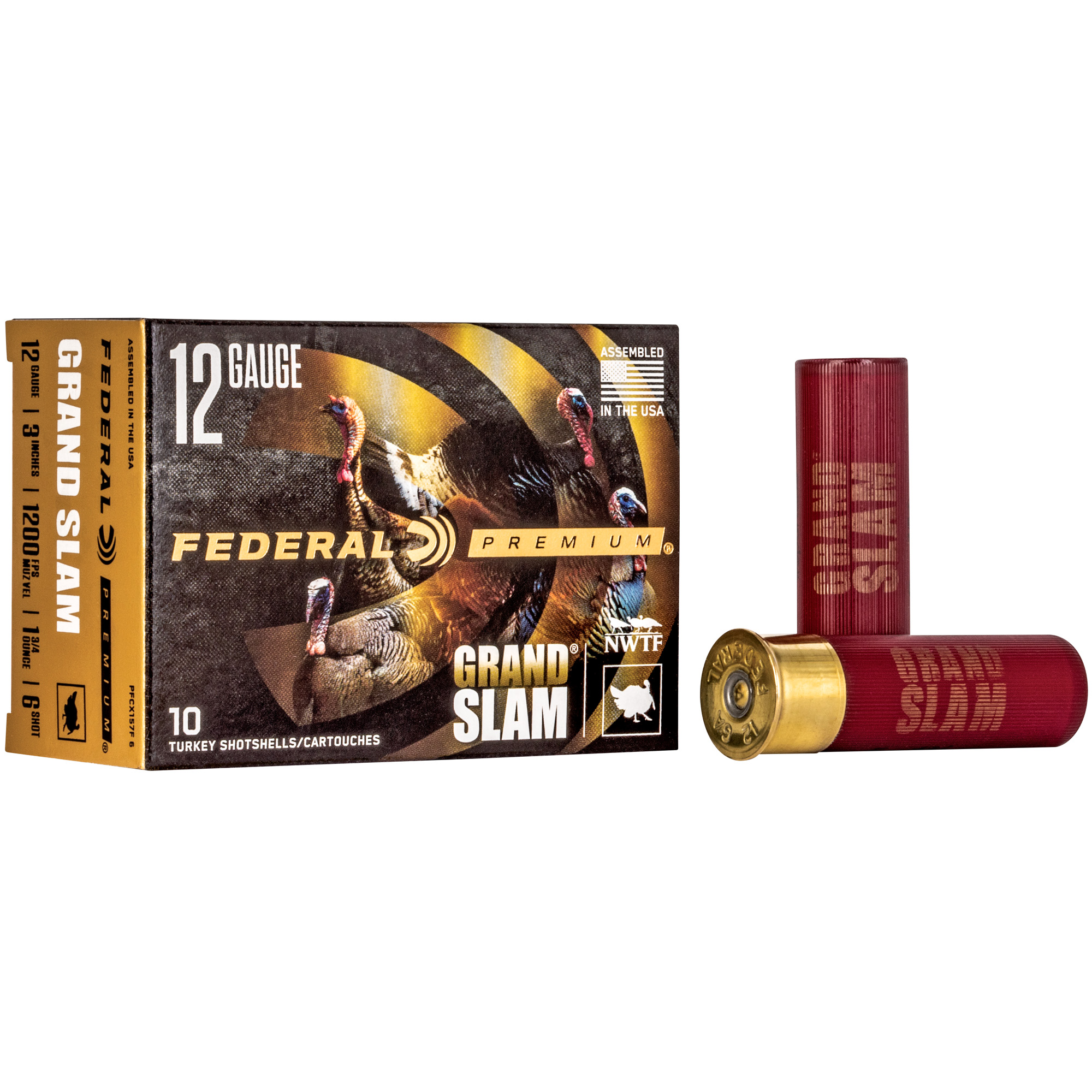Federal Premium Grand Slam Turkey 12 GA 3in. 13-4oz. #6 Shot 10 Rounds ...