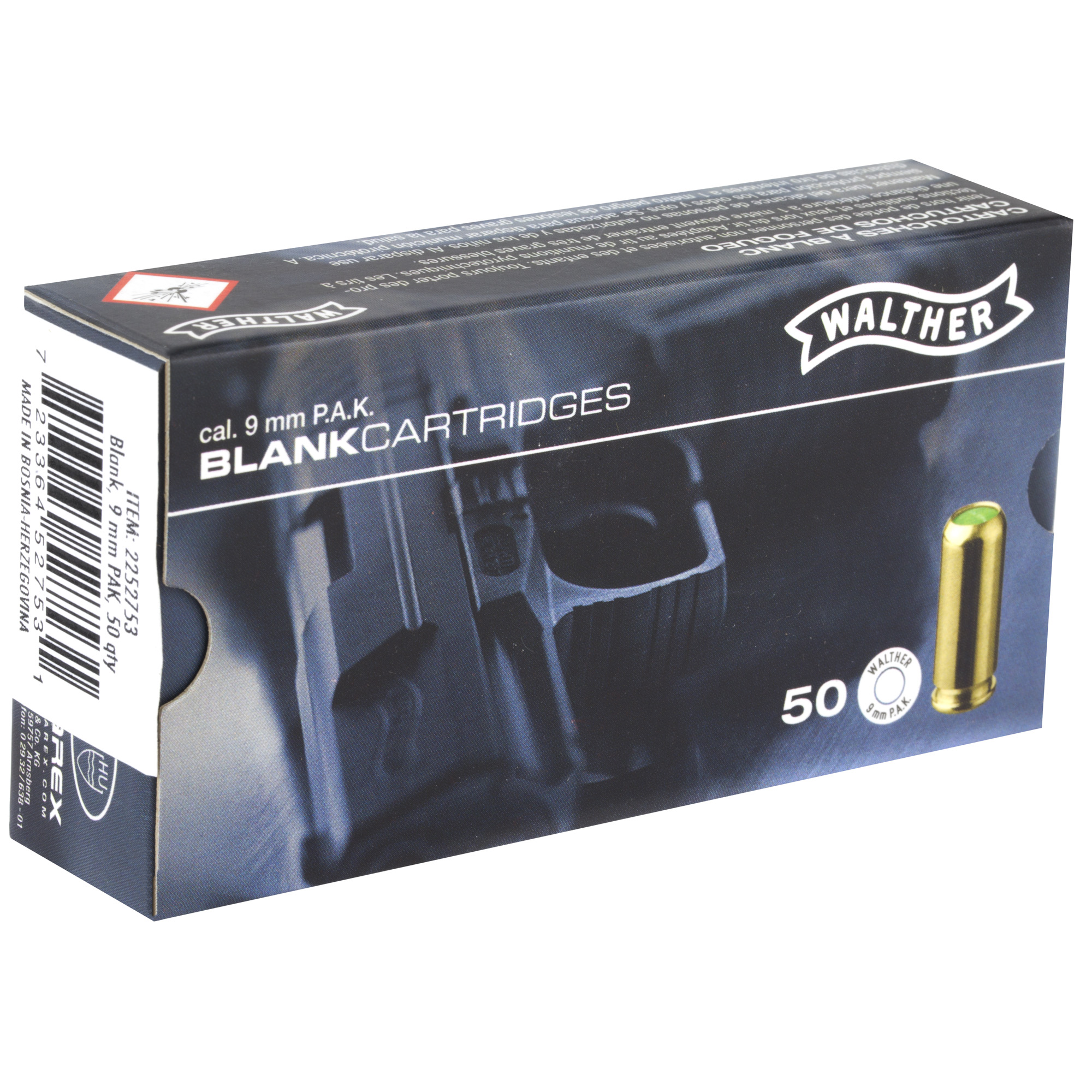 RWS 9MM Blanks 50 Rounds [MPN: 2252753] - Other Ammunition at GunBroker ...