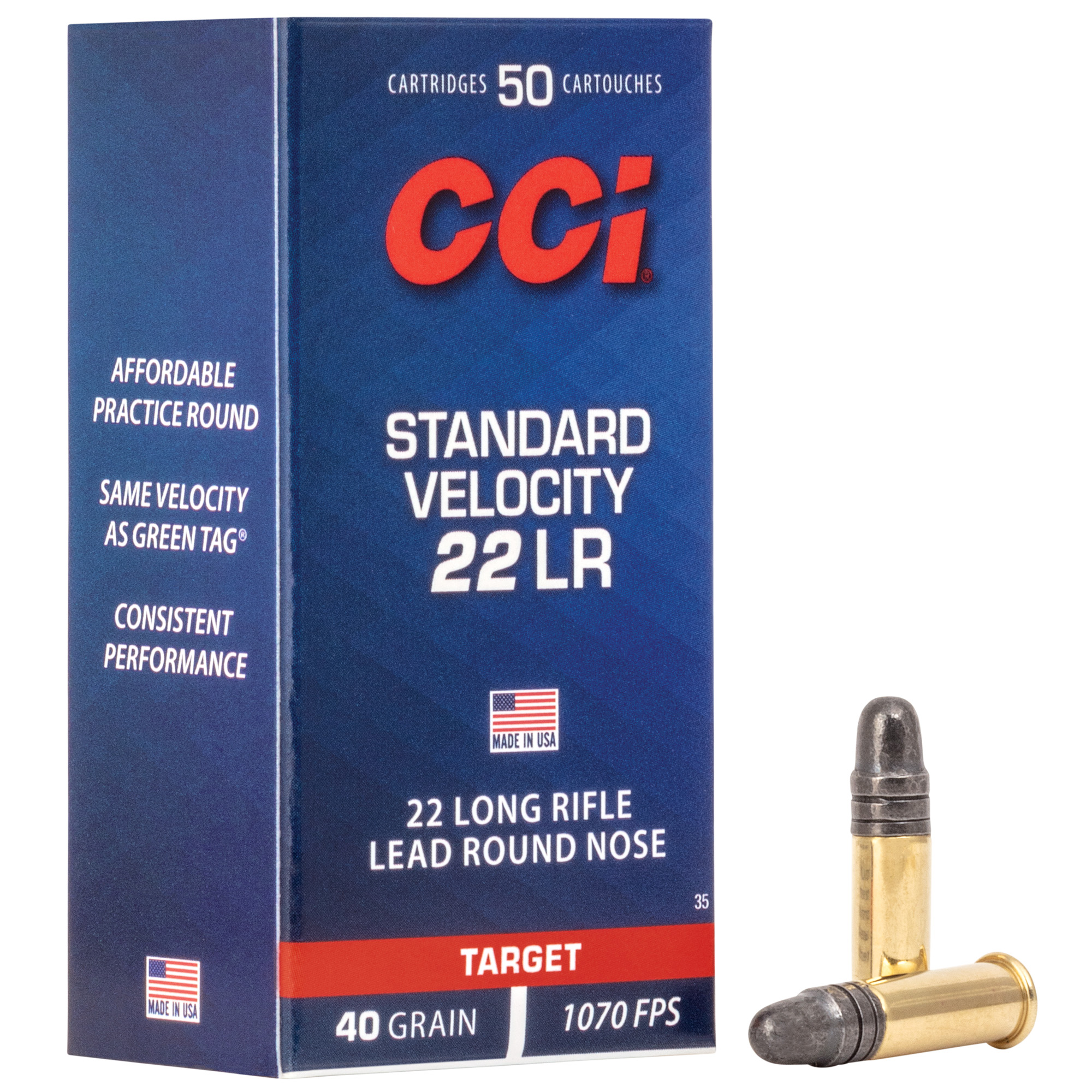 Cci standard velocity .22 lr 40gr lrn 50 rounds - Rimfire Ammo at ...