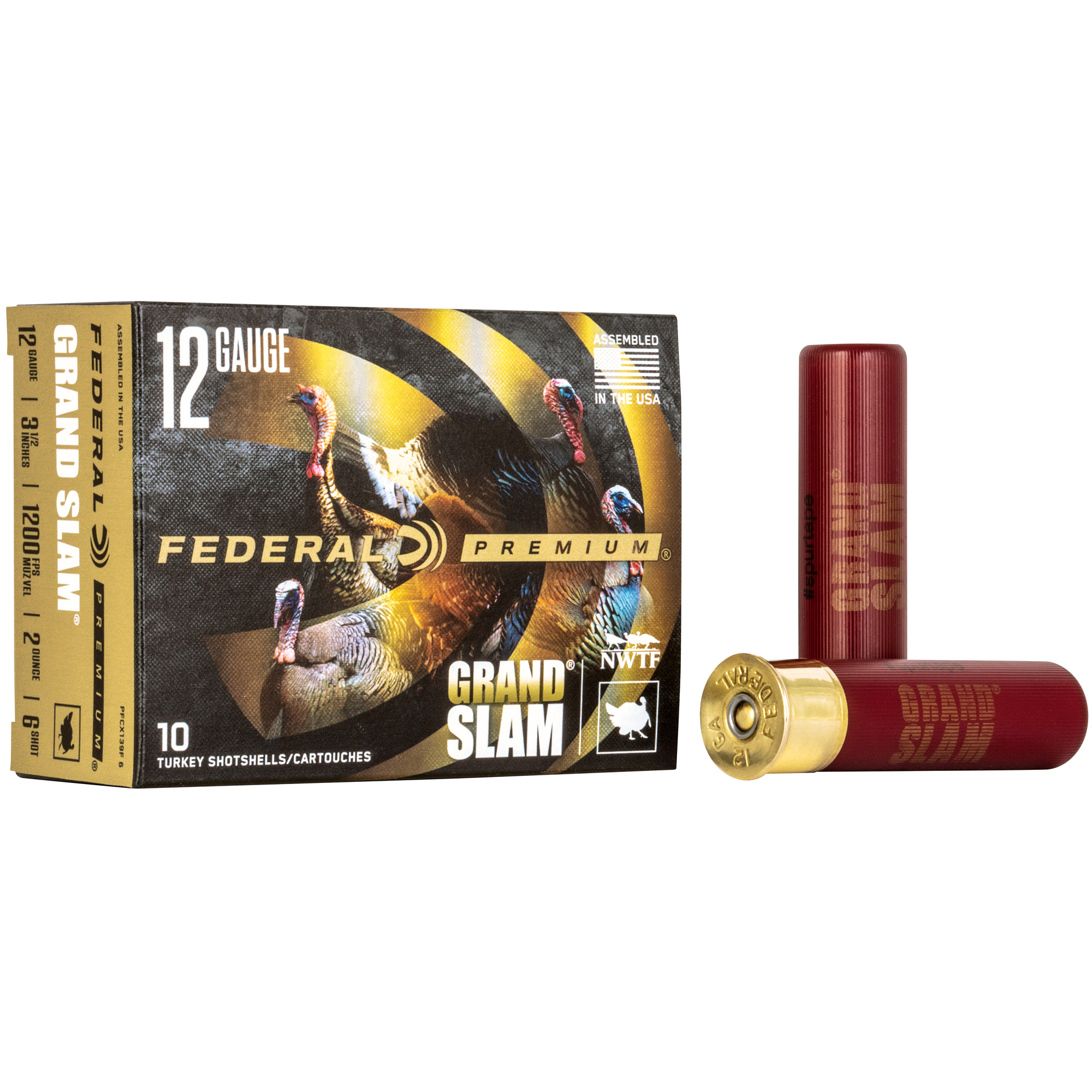 Federal premium grand slam turkey 12 ga 31-2in. 2oz. 6 shot 10 rounds ...