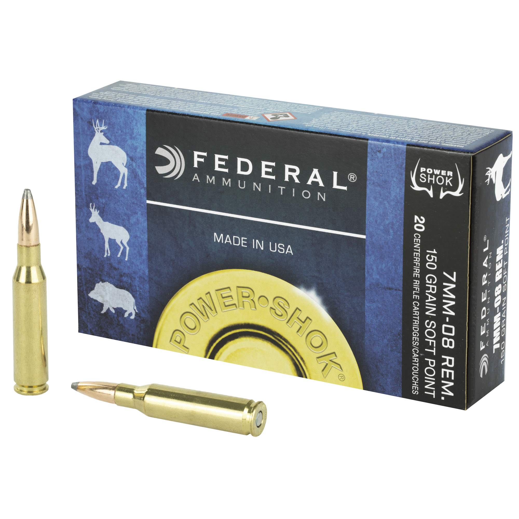 Federal powershok 7mm08 rem 150gr sp 20 rounds [mpn: 708cs] - Rifle ...