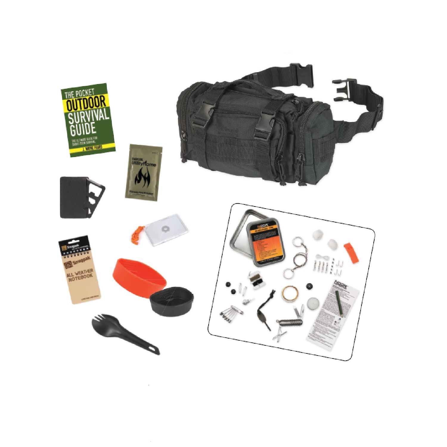 Snugpak 10piece responsepak survival bundle black - Bags & Packs at ...