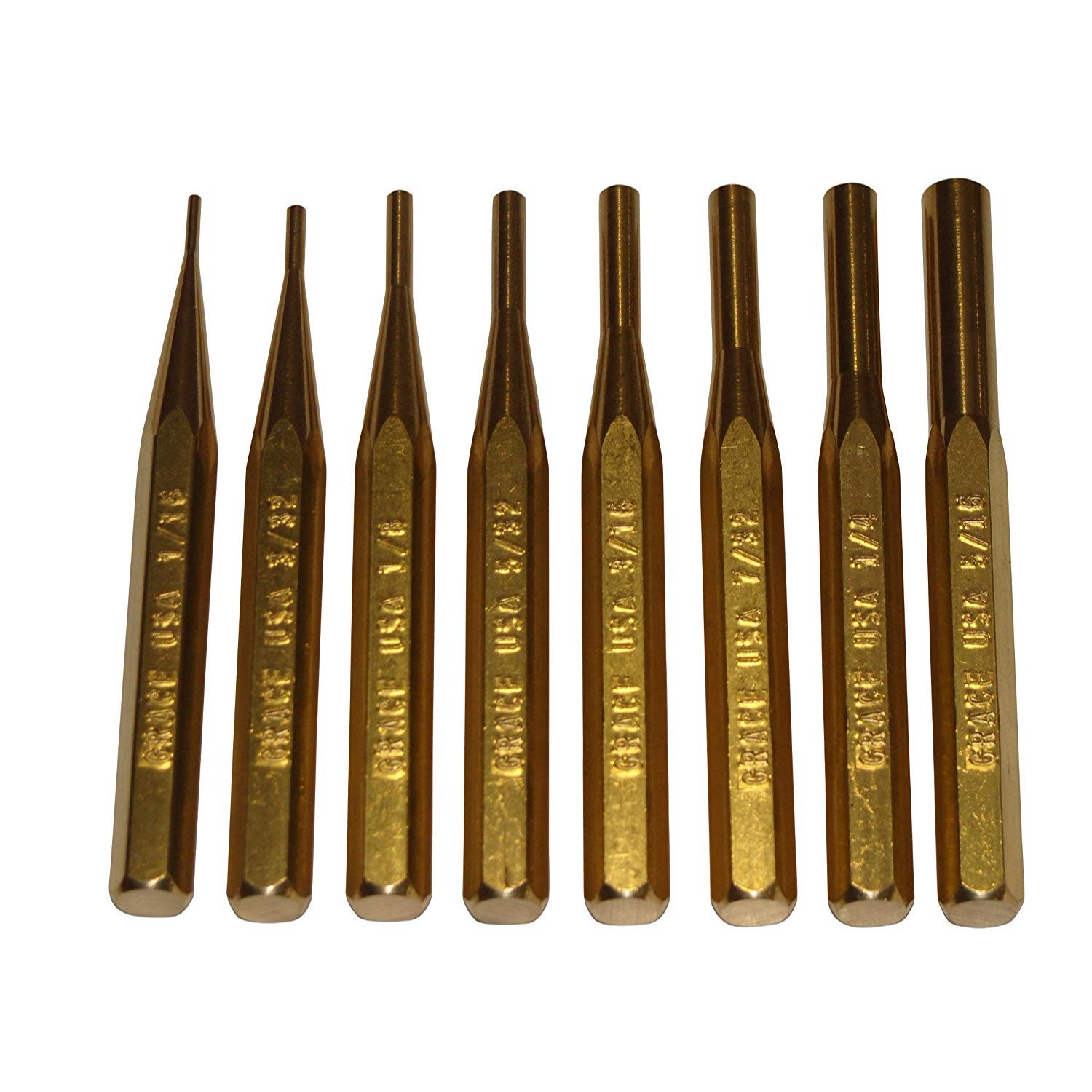 Grace USA Gun Care Brass Pins Punch Set - Gun Cleaning Kits & Gun ...