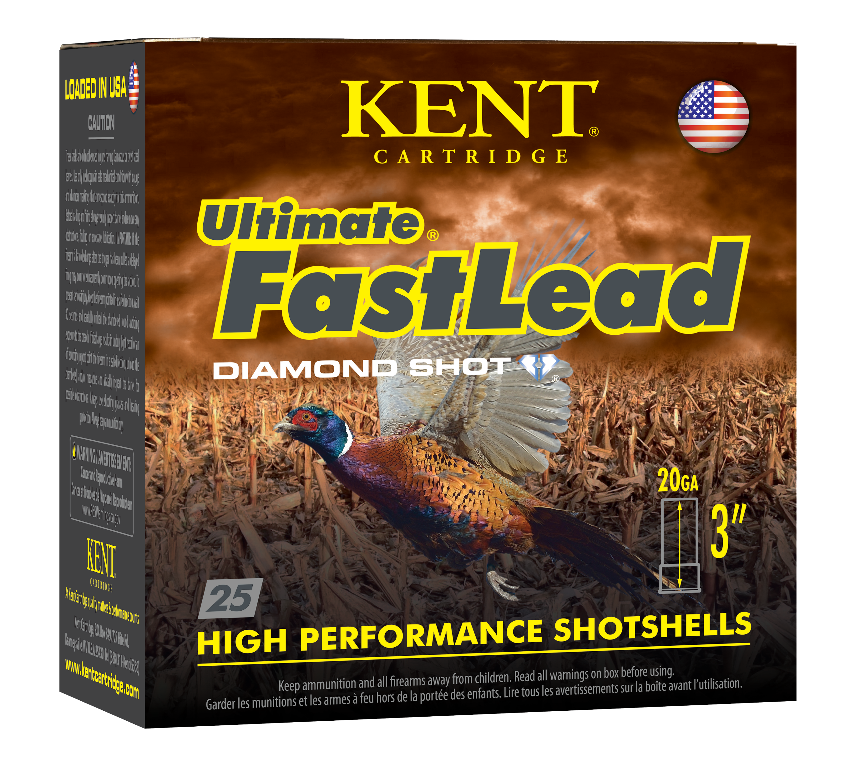 Kent cartridge ultimate fast lead 20 ga 3in. 11-4oz. 5 shot 25 rounds ...