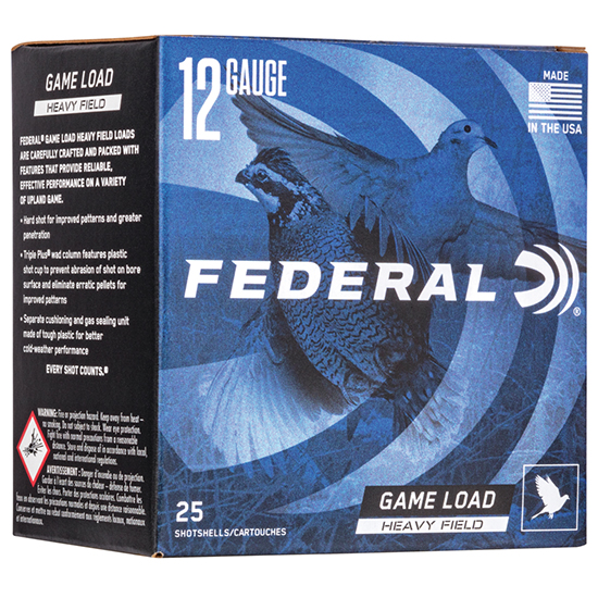 Federal GameShok 12 GA 23-4in. 11-8oz. #4 Shot 25 Rounds [MPN: H1234 ...