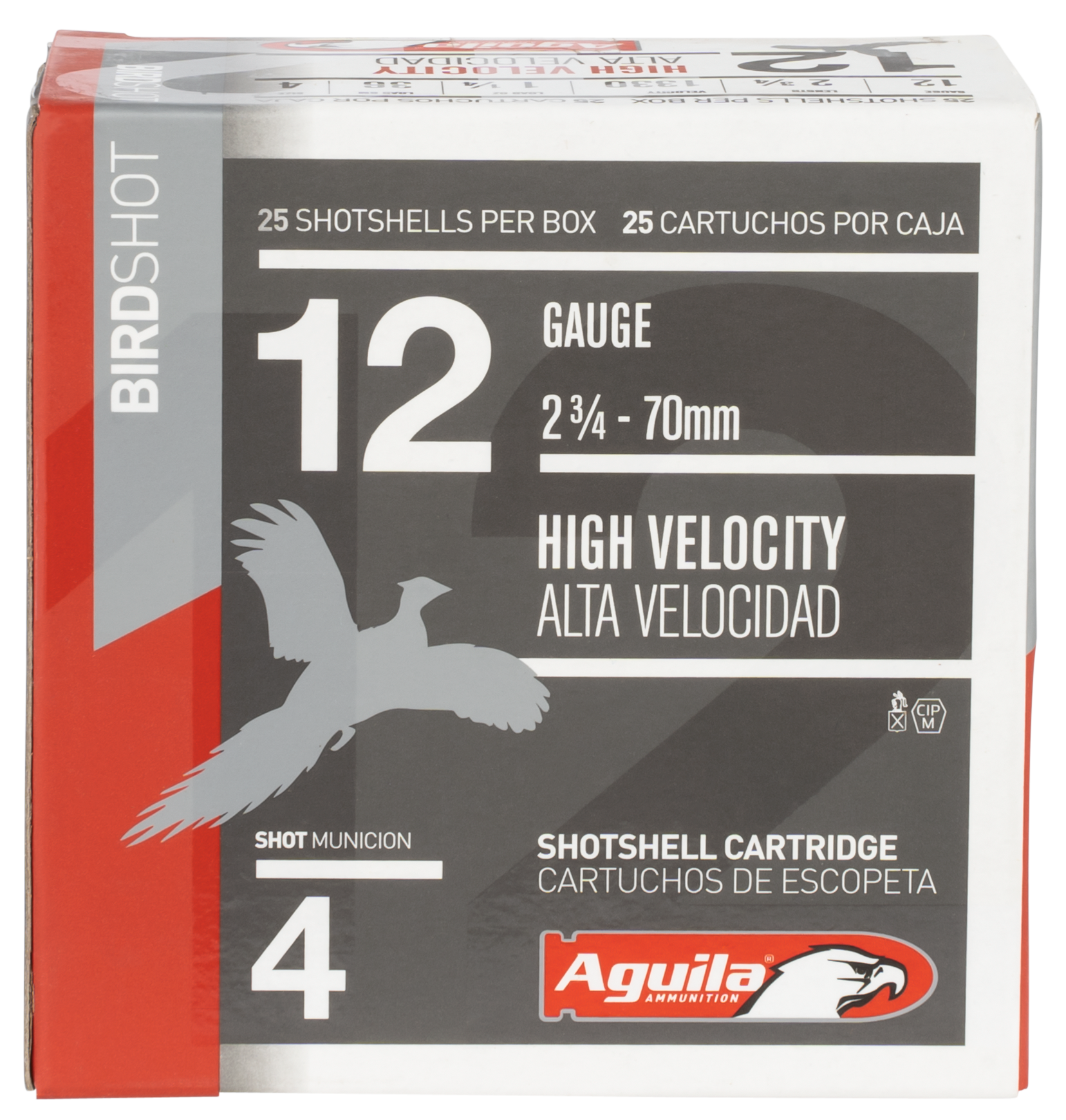 Aguila High Velocity 12 GA 23-4in. 11-4oz. #4 Shot 25 Rounds [MPN: 1CHB ...