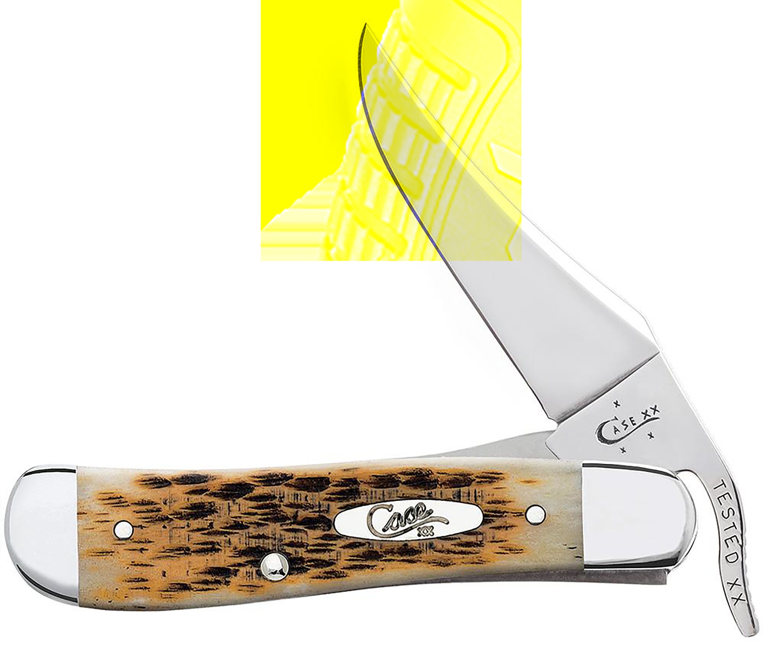 Case russlock 00260 amber bone peach seed jig - Pocket Knives at ...