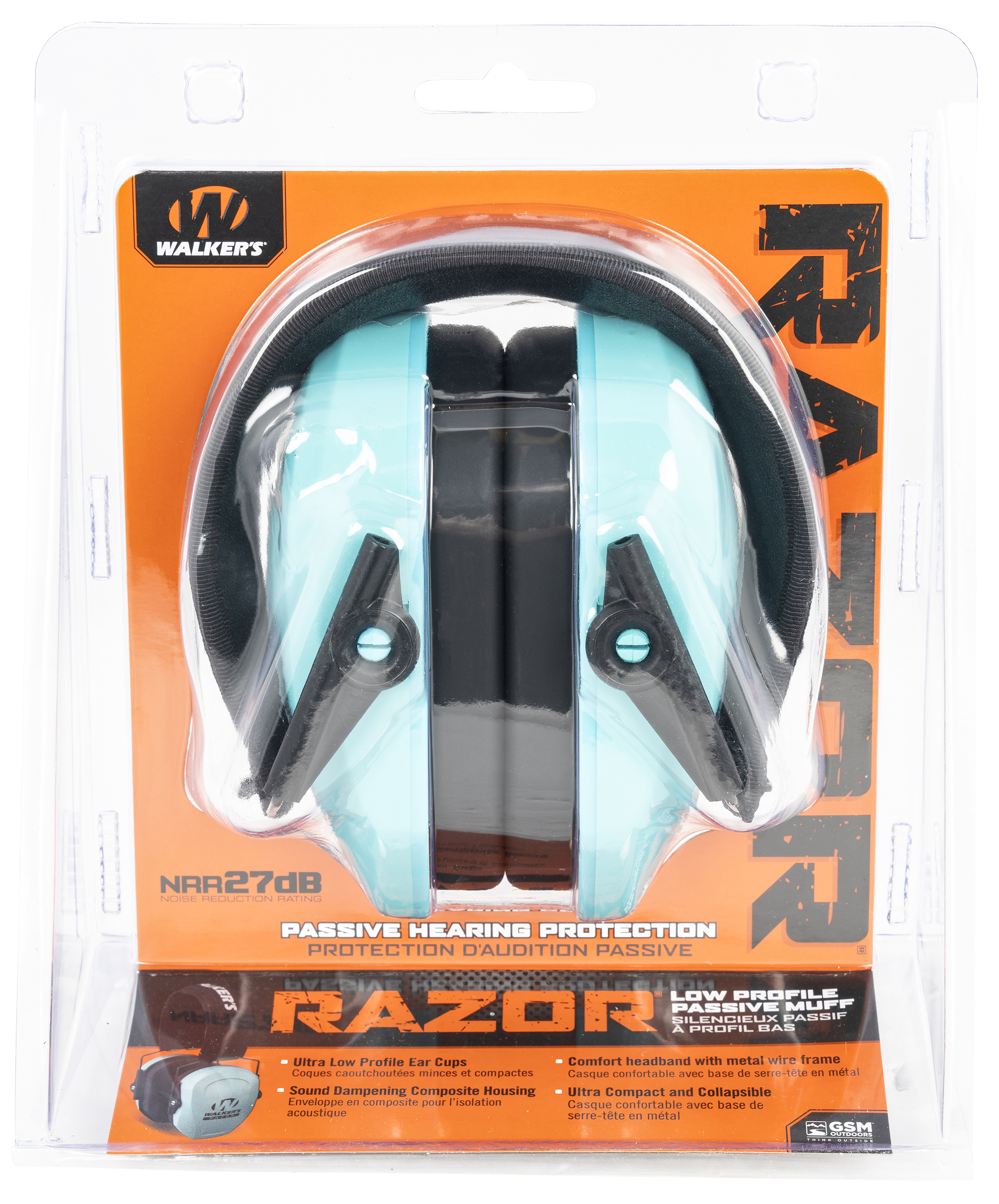 Walkers game ear wlkr gwprsmpastl razr pro passive teal - Shooting ...