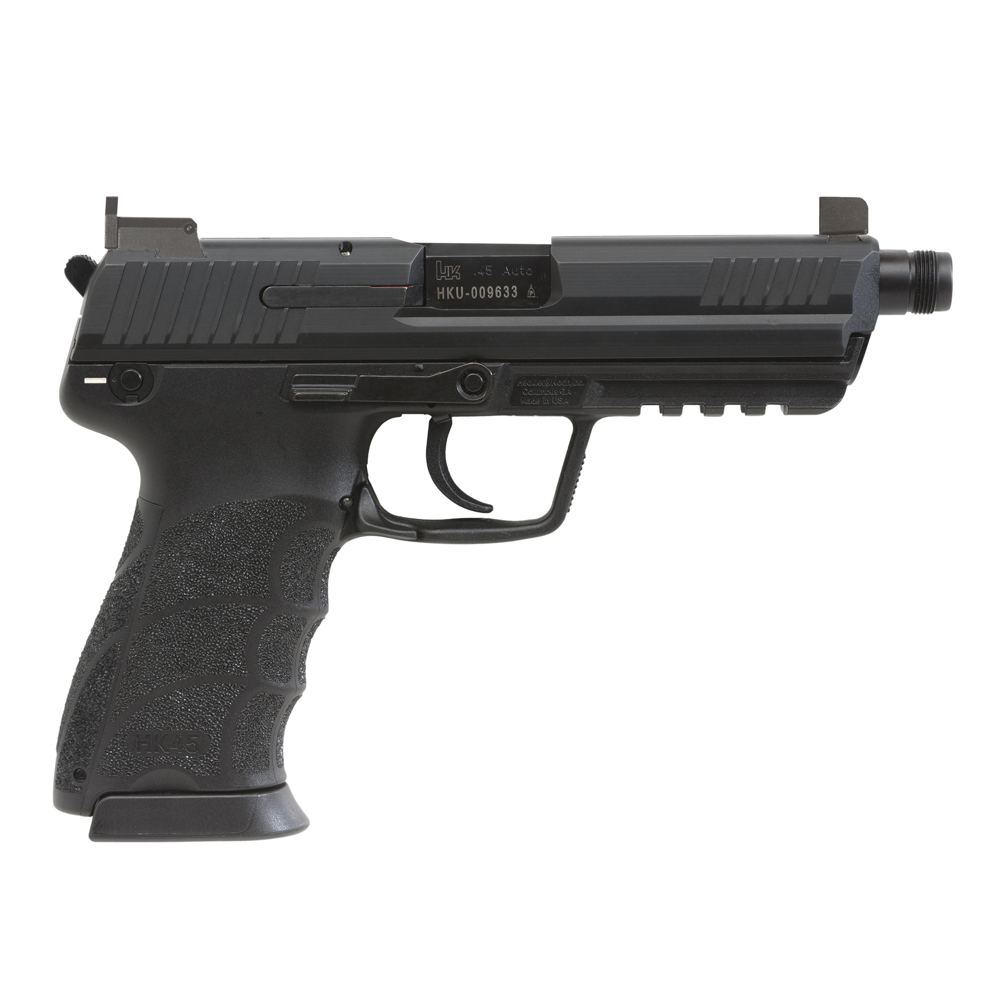 HK 81000032 HK45 Tactical V7 LEM 45 ACP 5.20" 10+1 Black (2) Steel ...