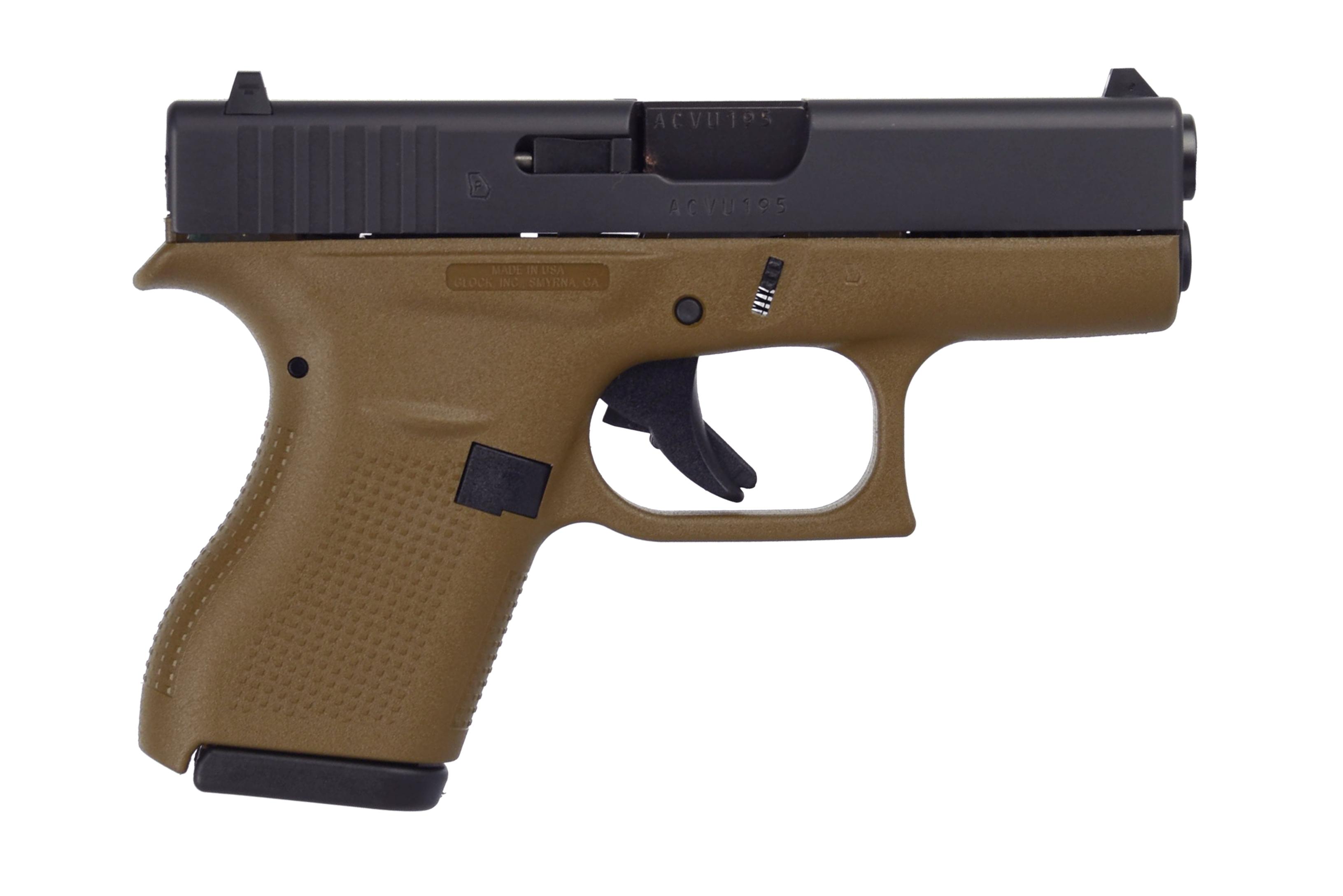 GLOCK G42 Gen 3 .380 ACP 3.25in. Barrel 6rd Fixed Sights US FDE [MPN: U ...