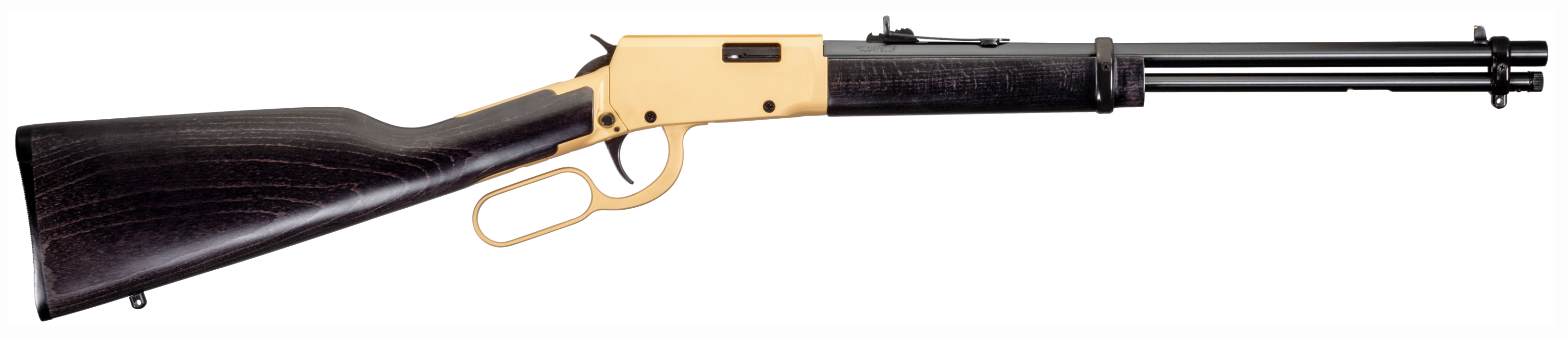 Rossi Rio Bravo .22 LR 18" Polished Black Barrel 18rd Gold Finish ...