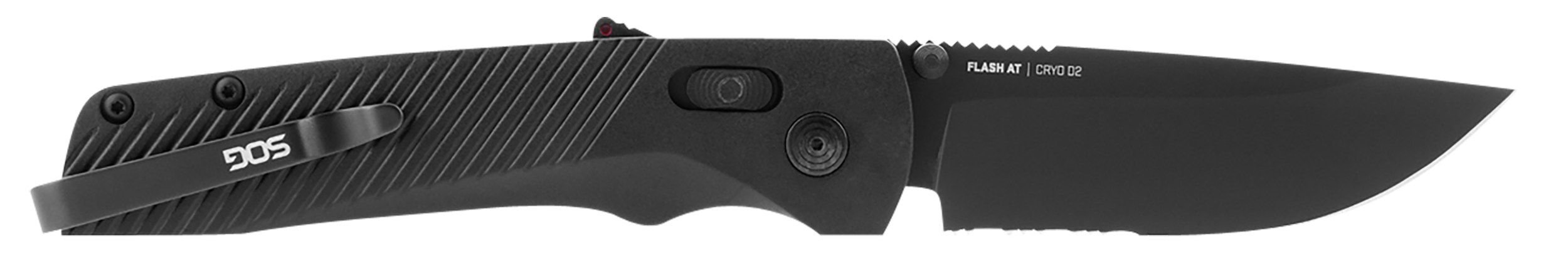 SOG Flash AT Blackout Partially Serrated - Pocket Knives at GunBroker ...