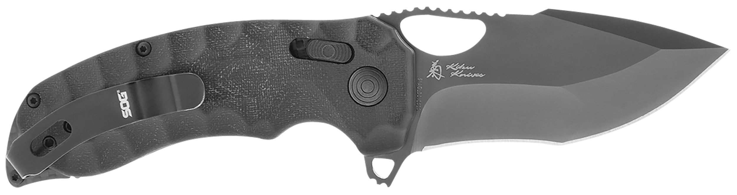SOG Kiku XR LTE Blackout - Pocket Knives at GunBroker.com : 1095421855